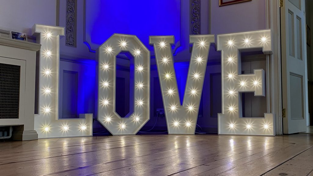 White Light Up LOVE Letters | Hand-made LED LOVE Sign | Staffordshire